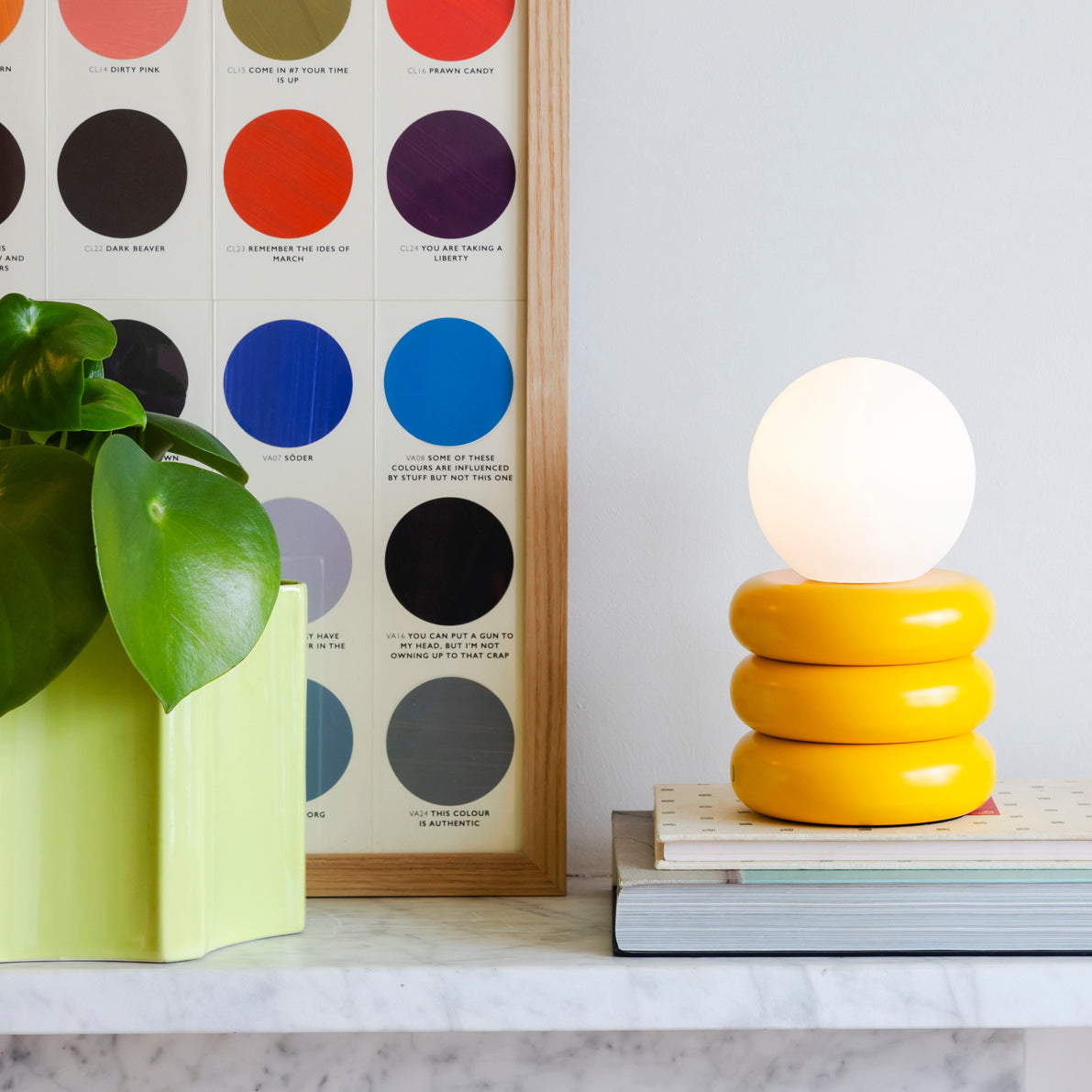Yolk yellow tube cordless table lamp | Battery light | houseof.com
