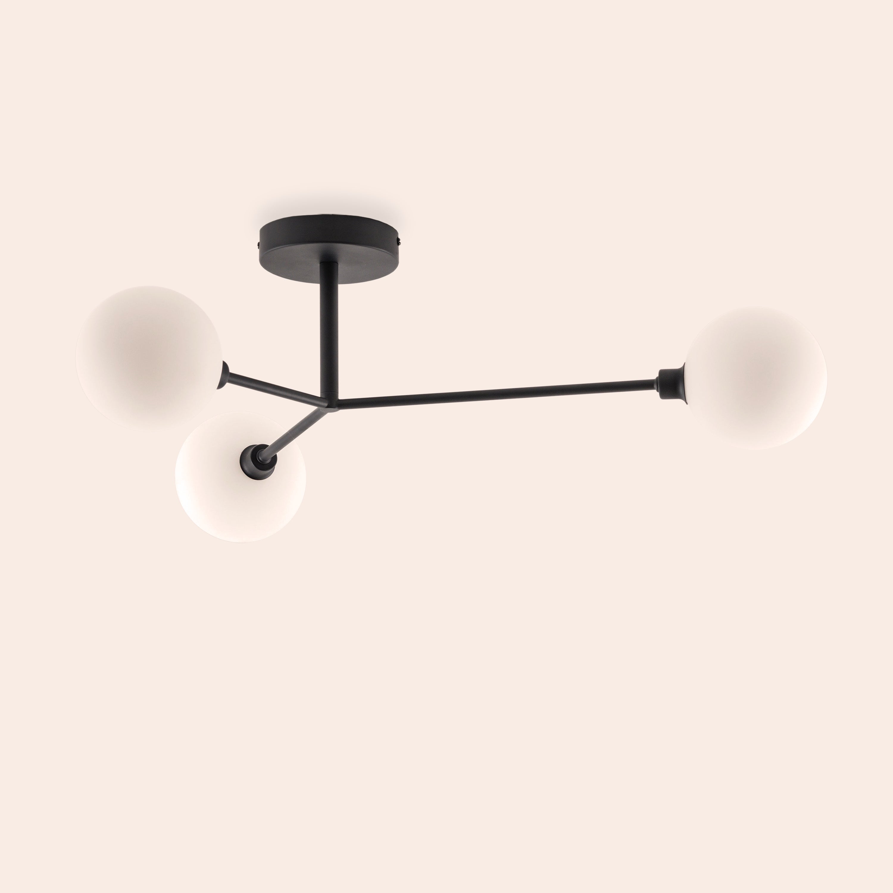 Charcoal grey 3 light flush ceiling light | Modern style | houseof.com