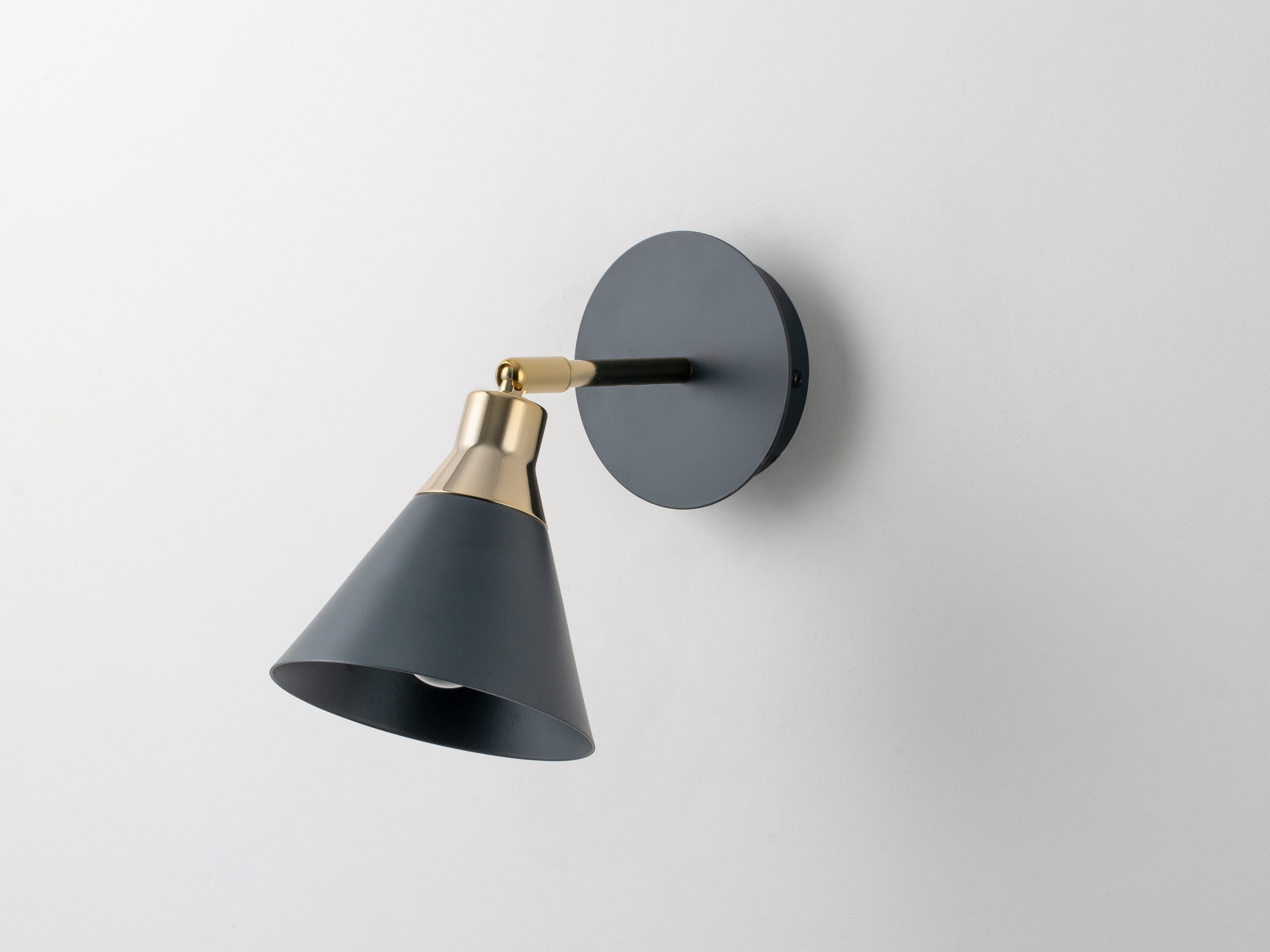 Charcoal grey cone wall light | Modern wall lighting | houseof.com