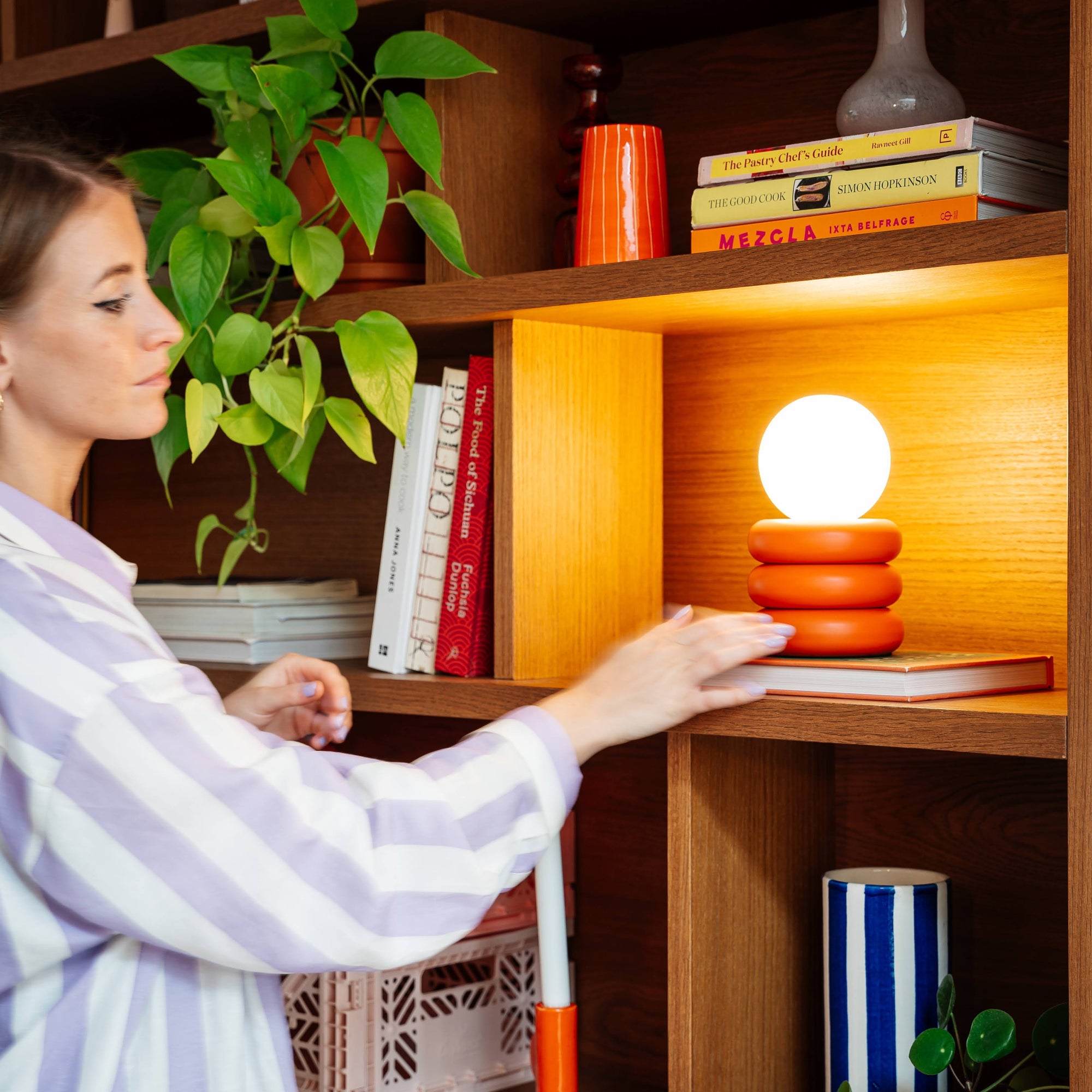 Yolk yellow tube cordless table lamp | Battery light | houseof.com
