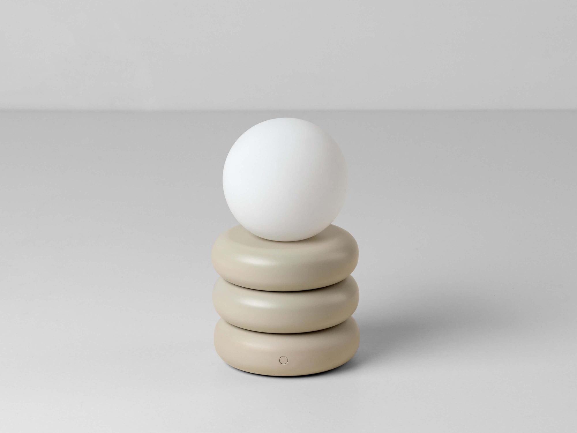 Sand grey tube cordless table lamp | Portable lights | houseof.com