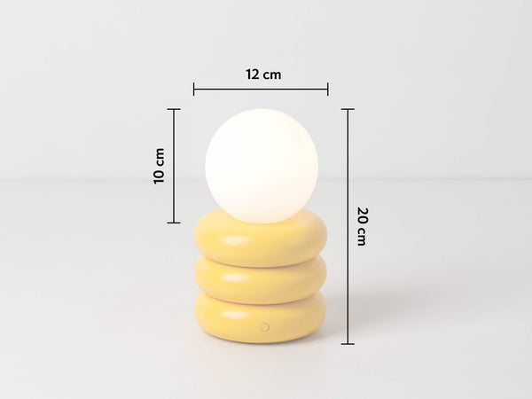 Yolk yellow tube cordless table lamp | Battery light | houseof.com