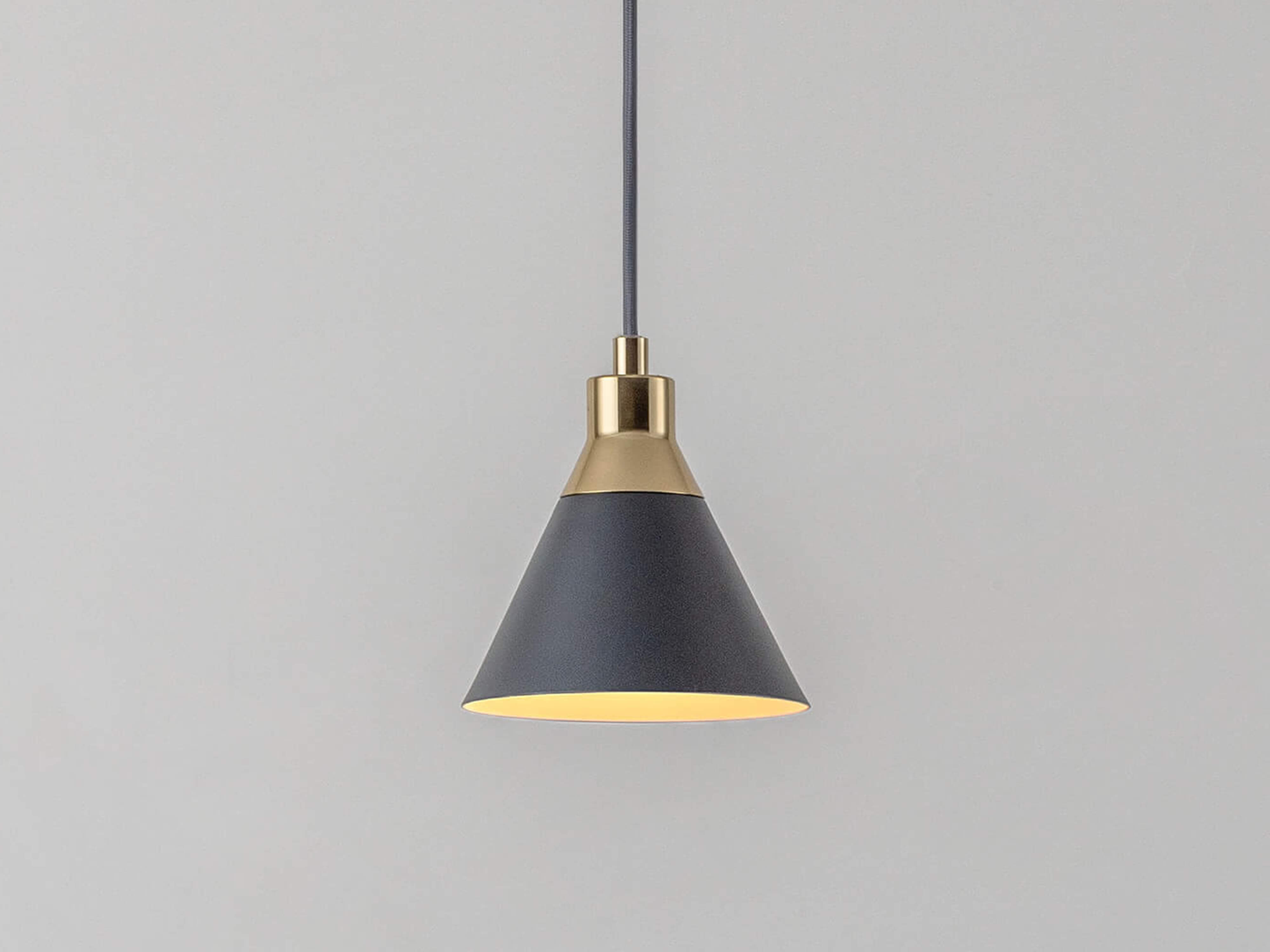 Charcoal grey cone pendant ceiling light | Cone pendant ceiling light ...