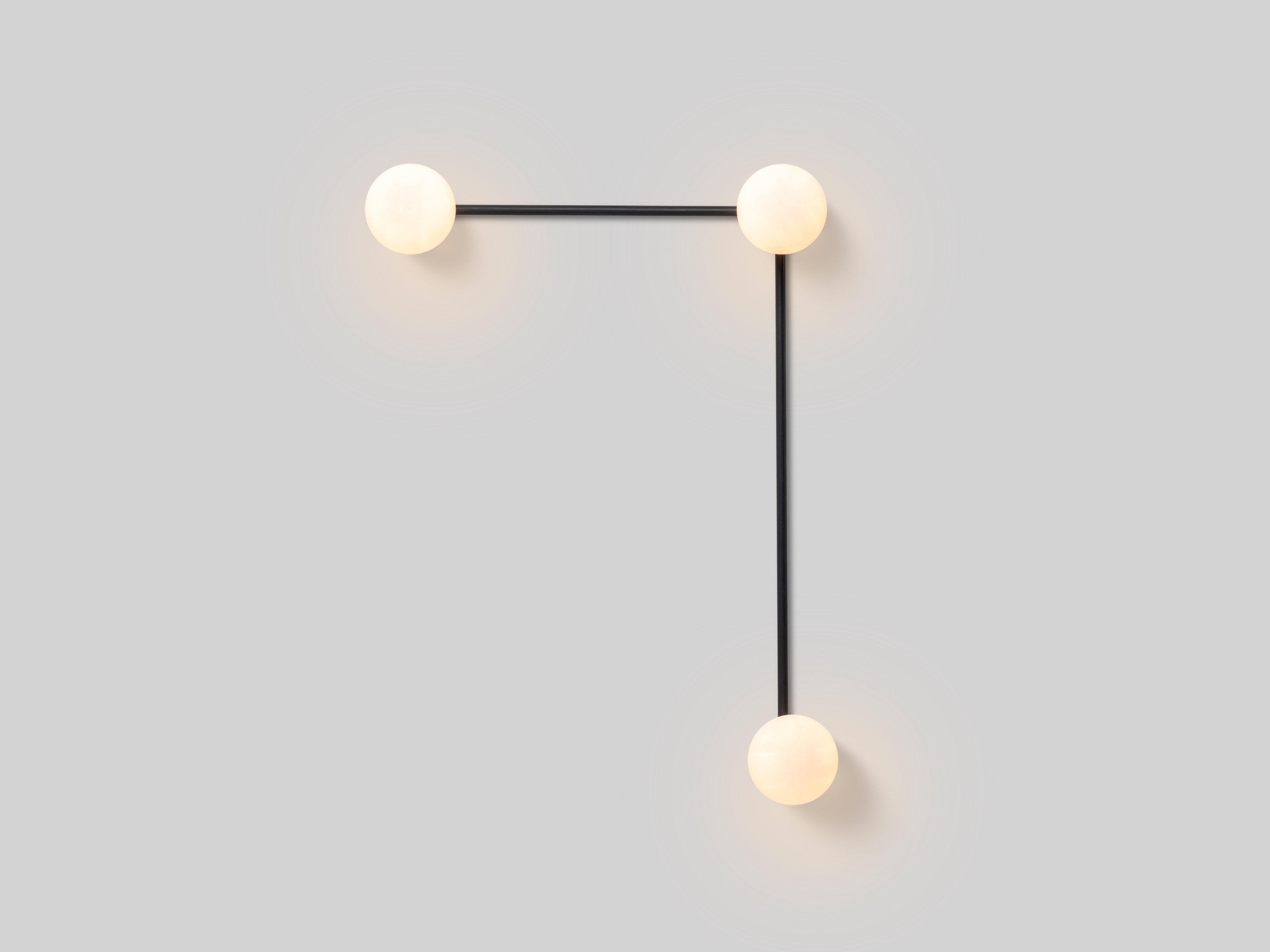 Charcoal grey corner wall light | 90 Degree Light | houseof.com