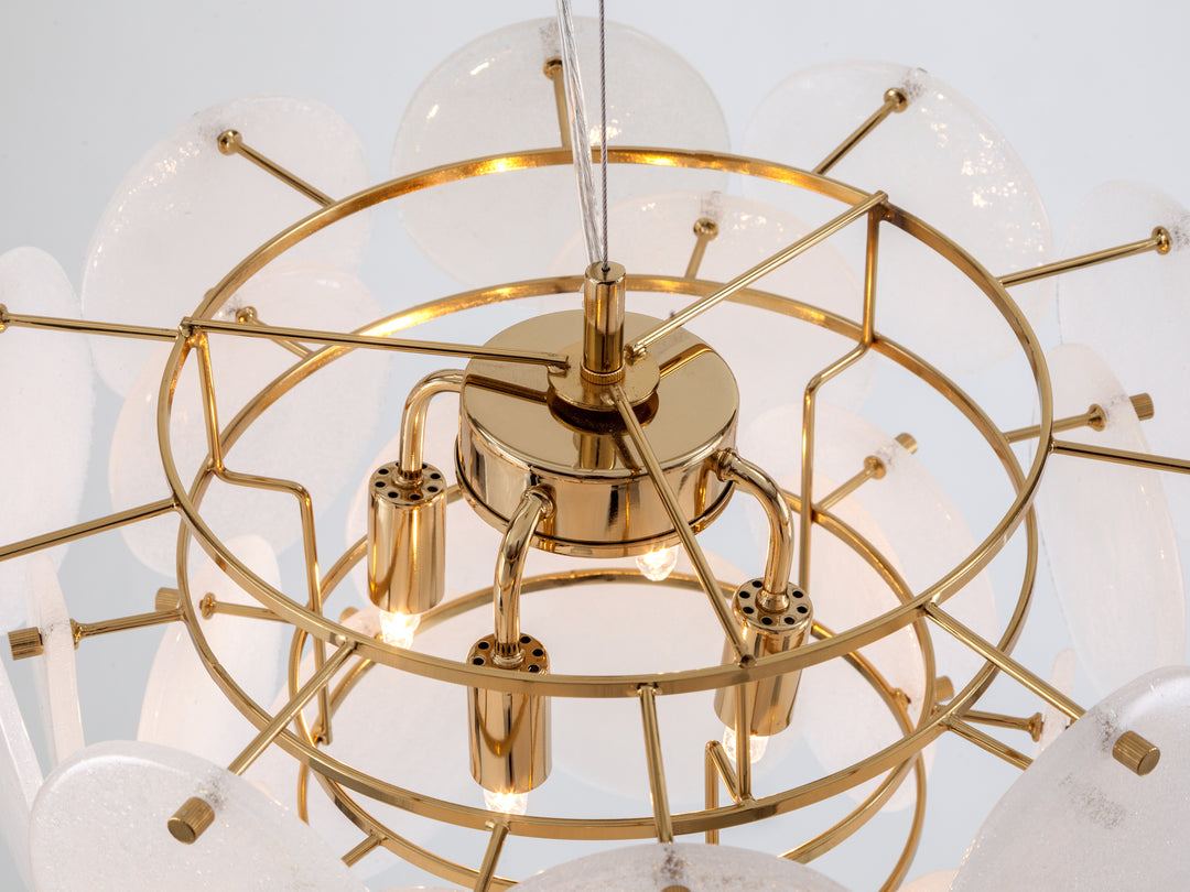 White glass chandelier ceiling light | Elegant ceiling lighting ...