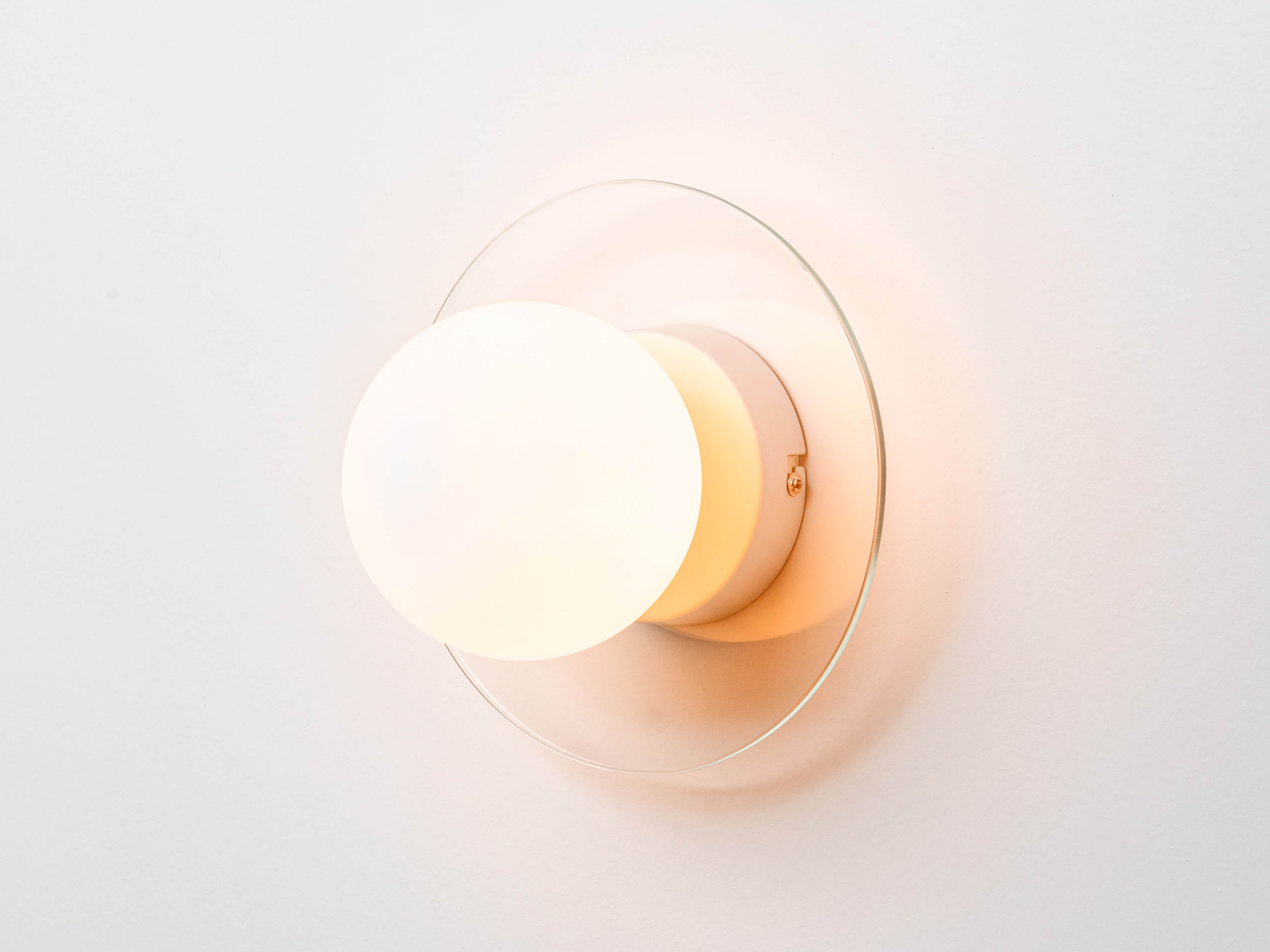 Glass opal disk wall light | Glass opal disk wall light | houseof.com